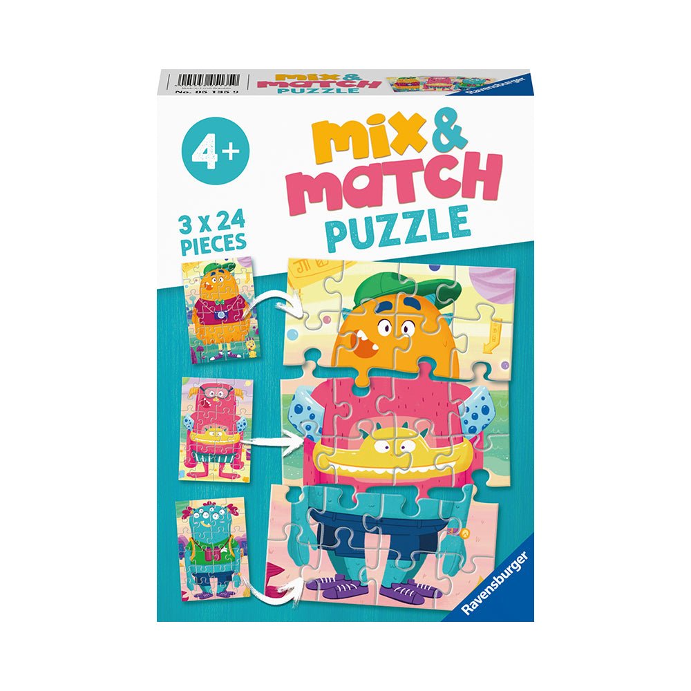 Monsters Mix & Match Puzzles 3x24pc Puzzle – Mastermind Toys