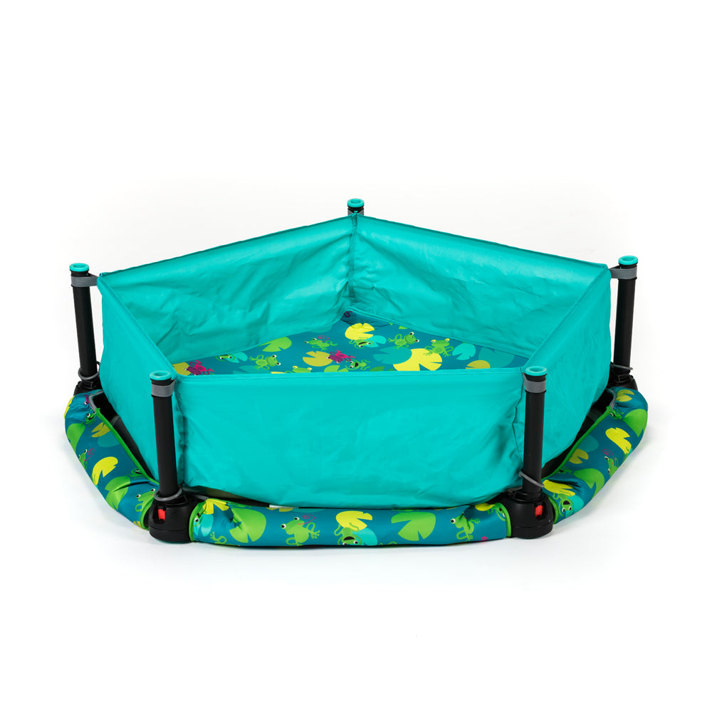Okiedog 3-in-1 Foldable Trampoline With Ballpit - Green Froggy 90cm – Mastermind Toys