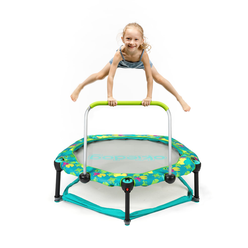Okiedog 3-in-1 Foldable Trampoline With Ballpit - Green Froggy 90cm – Mastermind Toys