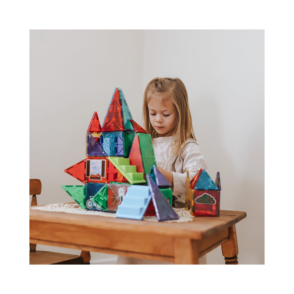 MAGNA-TILES House 28-Piece Magnetic Construction Set, The ORIGINAL ...