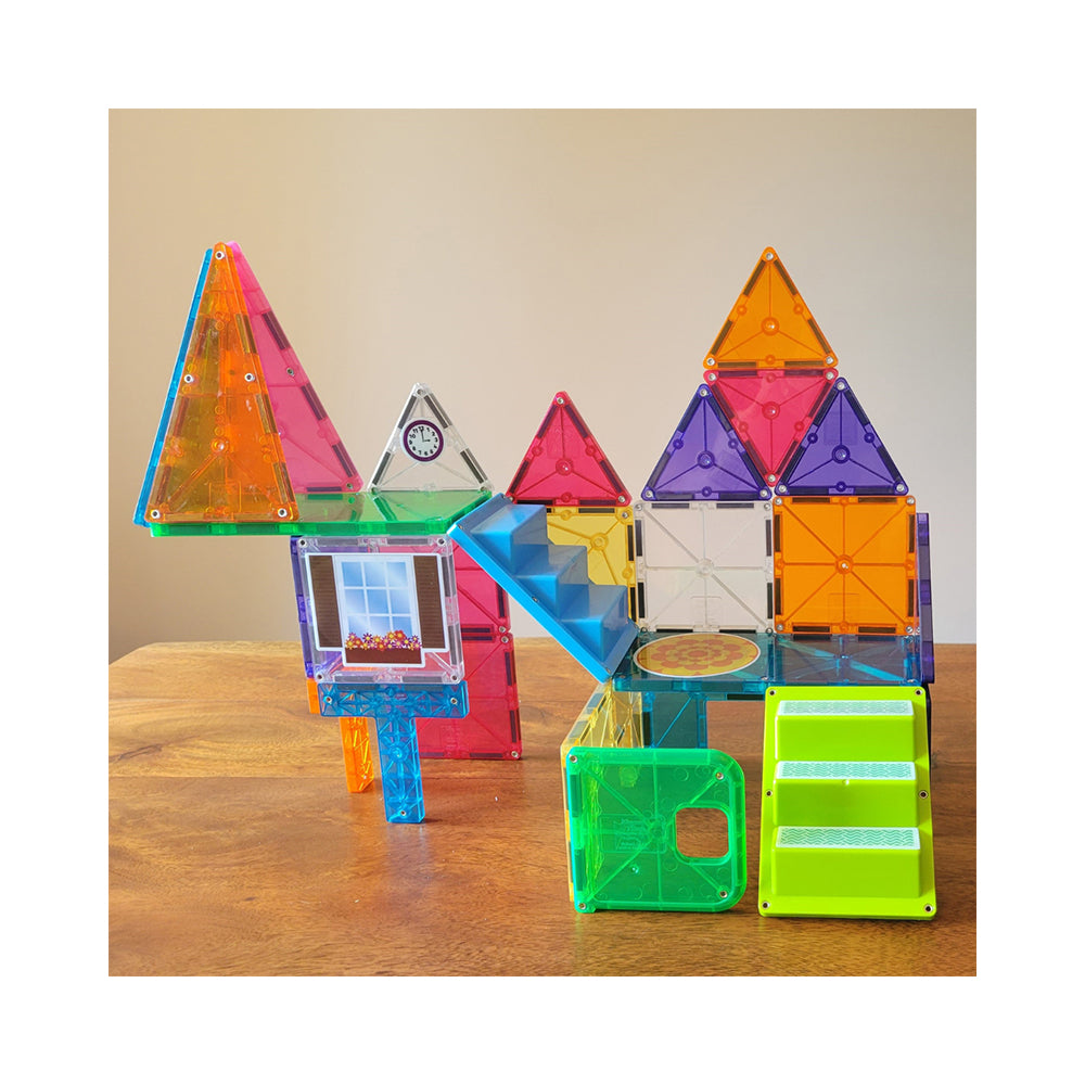 MAGNA-TILES House 28-Piece Magnetic Construction Set, The ORIGINAL ...