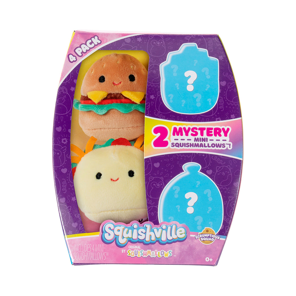 Squishville Squishmallow Plush 4-Pack - Scrumptious Squad - Mastermind Toys