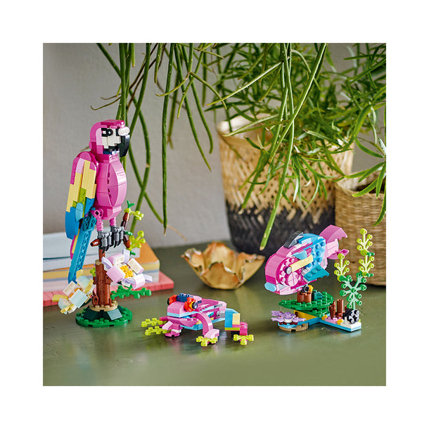 LEGO Creator Exotic Pink Parrot 31144 Building Toy Set (253 Pieces ...