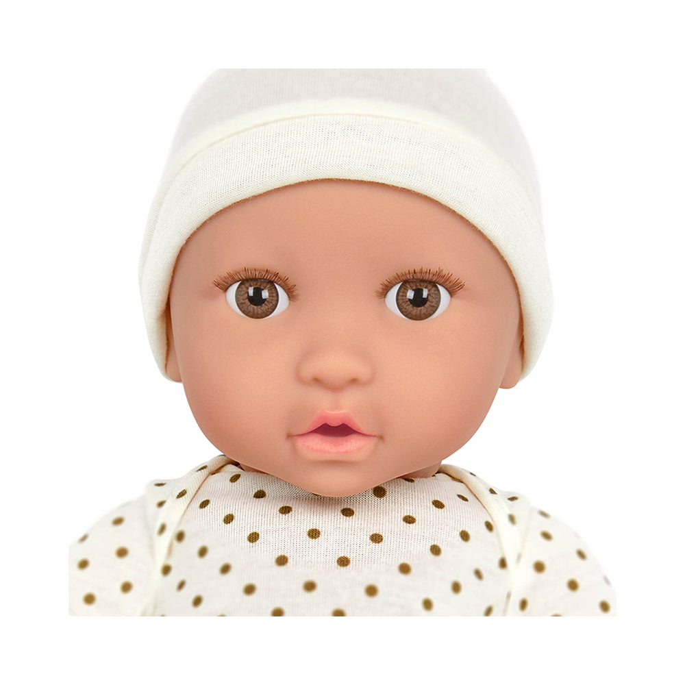 LullaBaby 14" Baby Doll w/ PJs & Ivory Hat - Mastermind Toys