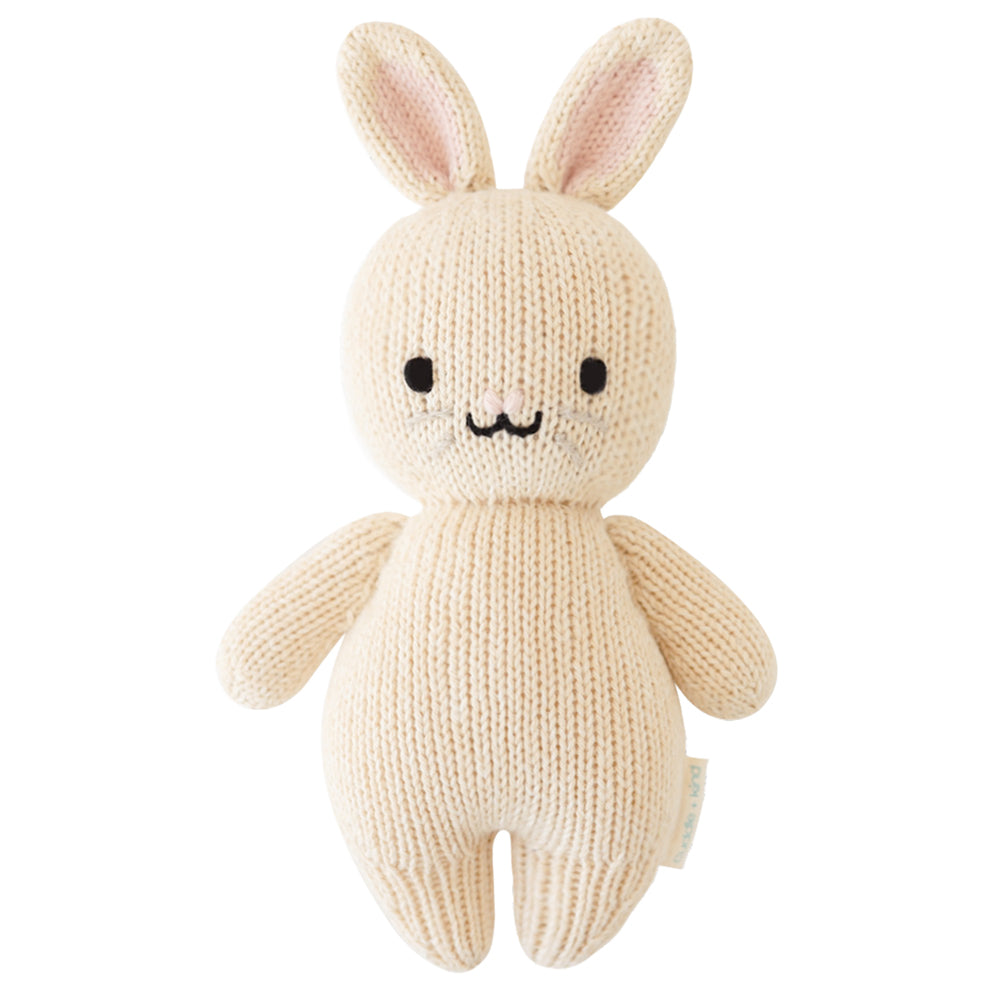 Cuddle + Kind Baby Rabbit (Oatmeal) Hand-Knit Doll - Mastermind Toys