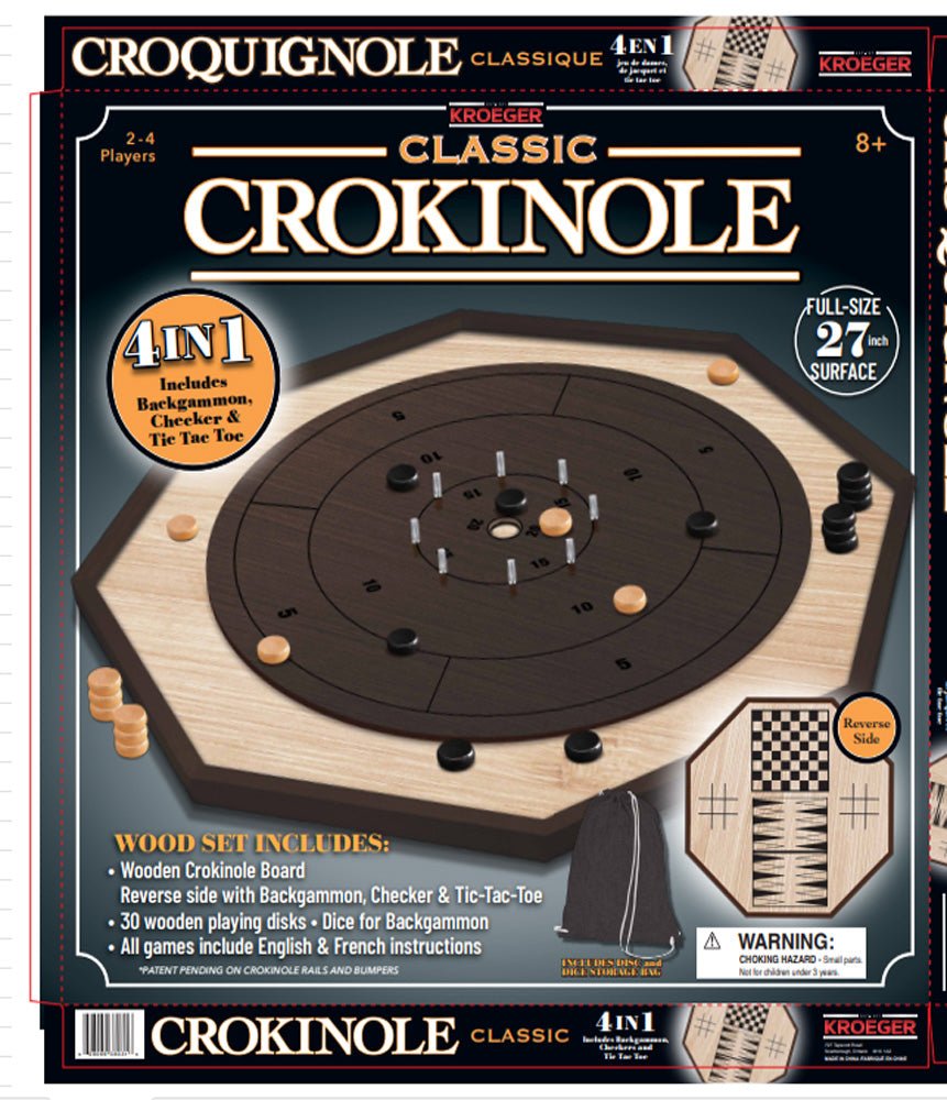 4 in 1 Crokinole Board - Mastermind Toys