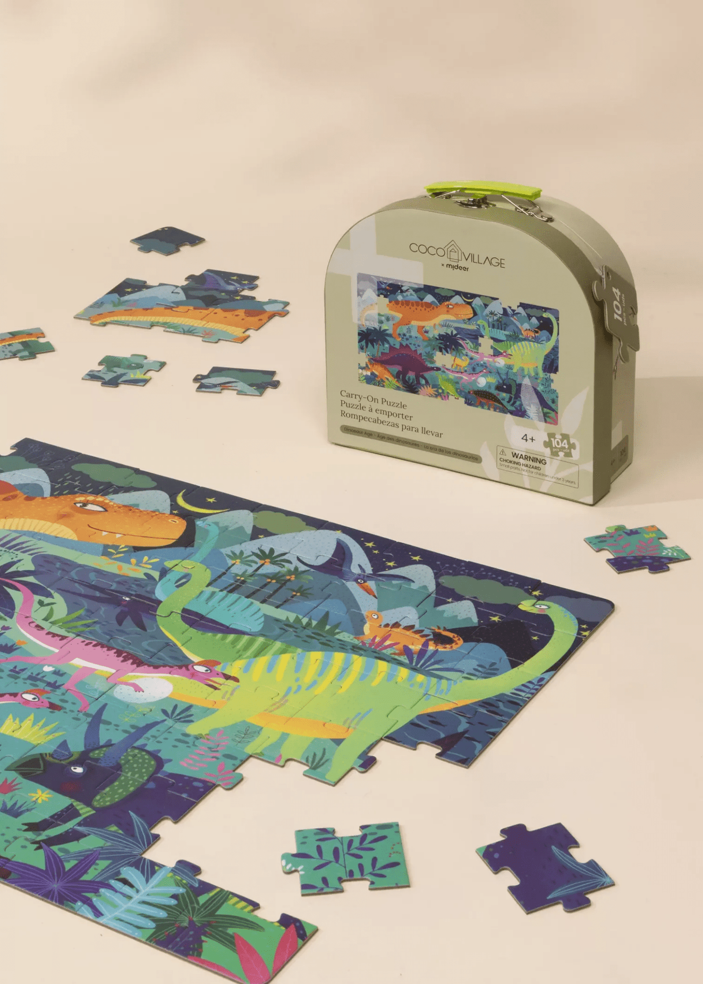 Coco Village Carry-On Puzzle - Dinosaur Age - 104pcs – Mastermind Toys