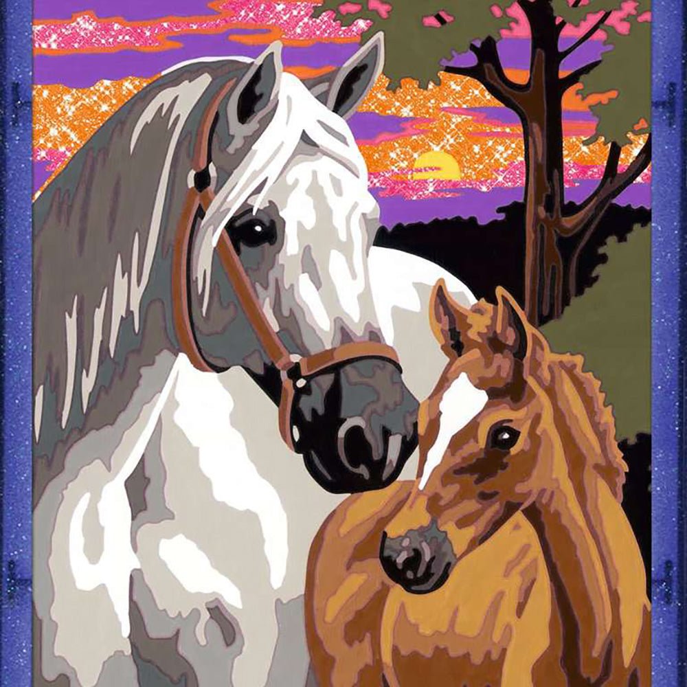 CreArt: Sunset Horses Painting by Numbers 7x9" – Mastermind Toys
