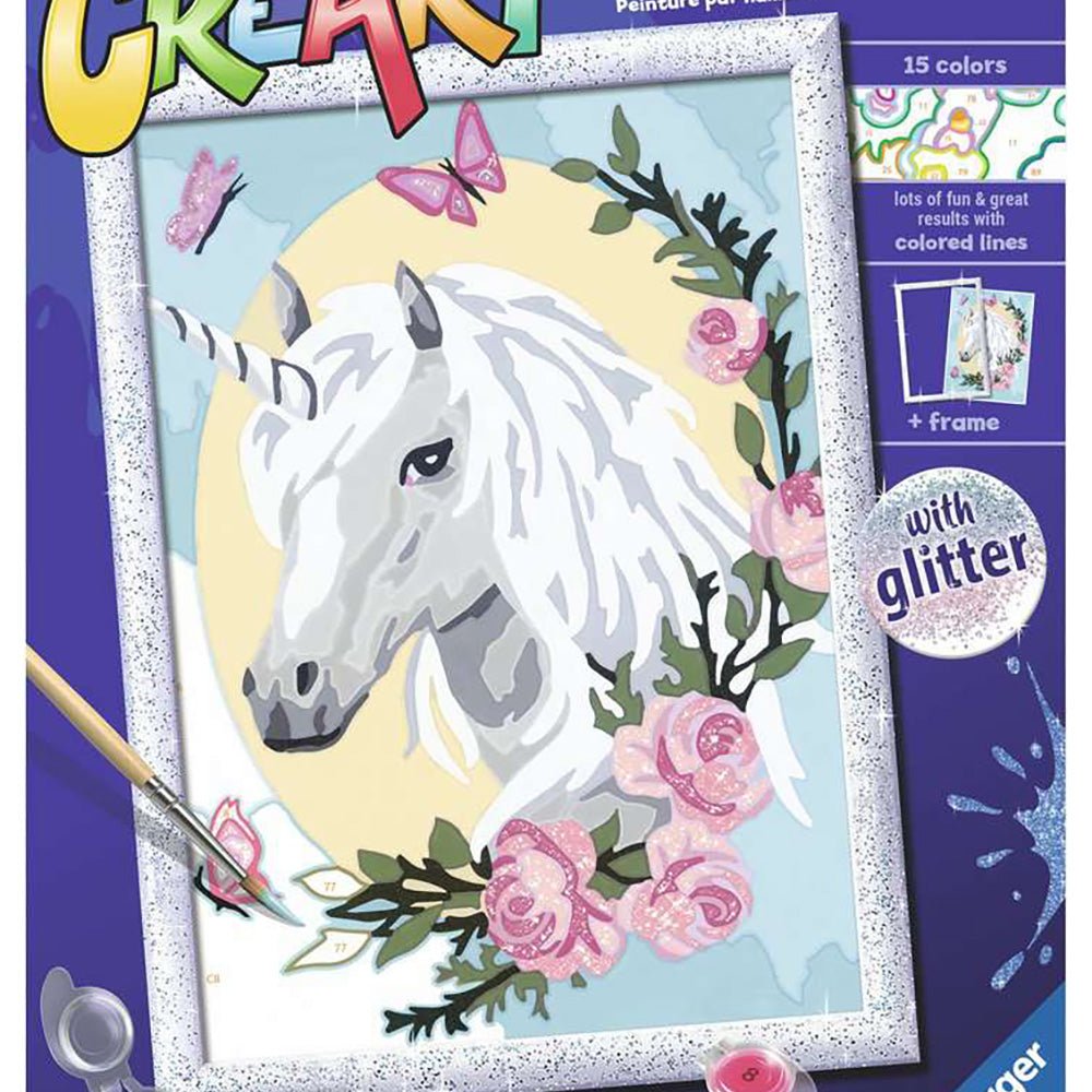 CreArt: Unicorn Portrait Painting by Numbers 7x9" – Mastermind Toys