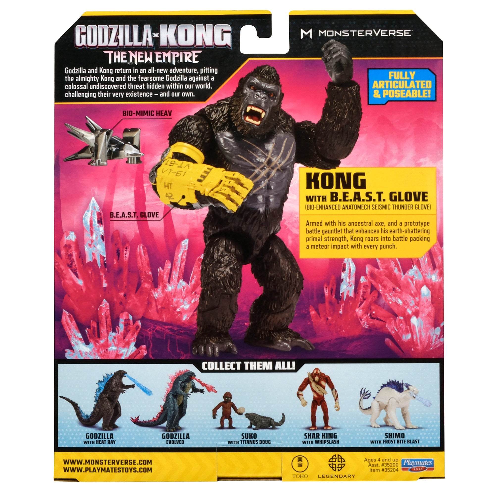 Godzilla x Kong - 6" Movie M Basic Figure - Kong with BEAST Glove ...