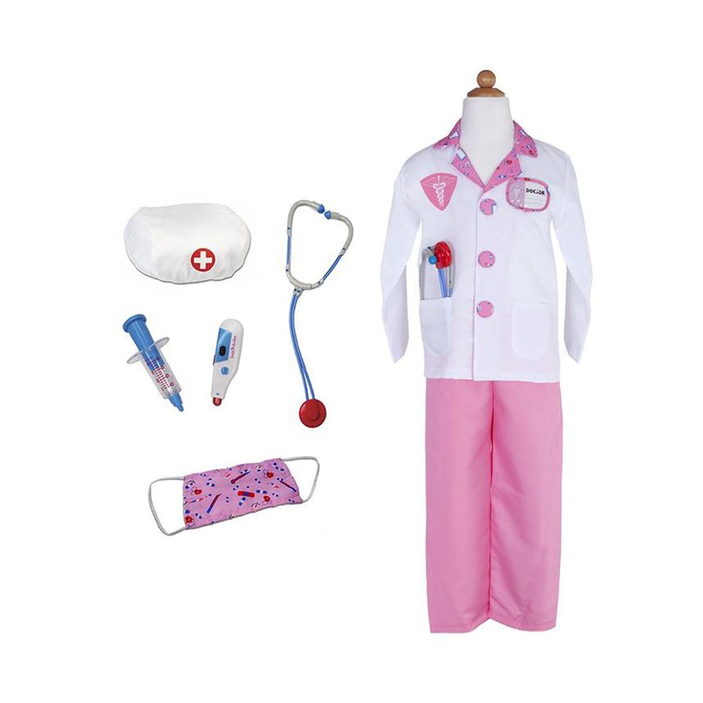 Great Pretenders Doctor Set Pink, Size 5-6 - Mastermind Toys