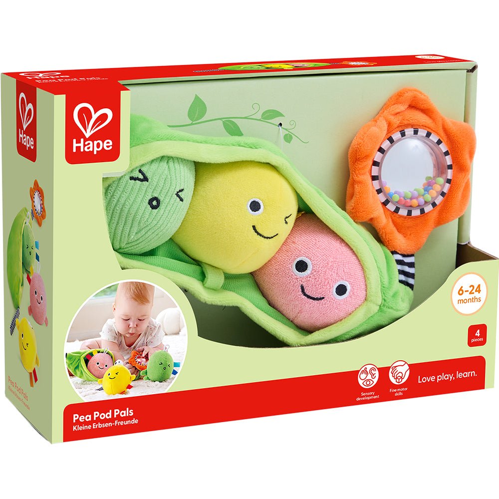 Hape Pea Pod Pals Sensory Plush – Mastermind Toys