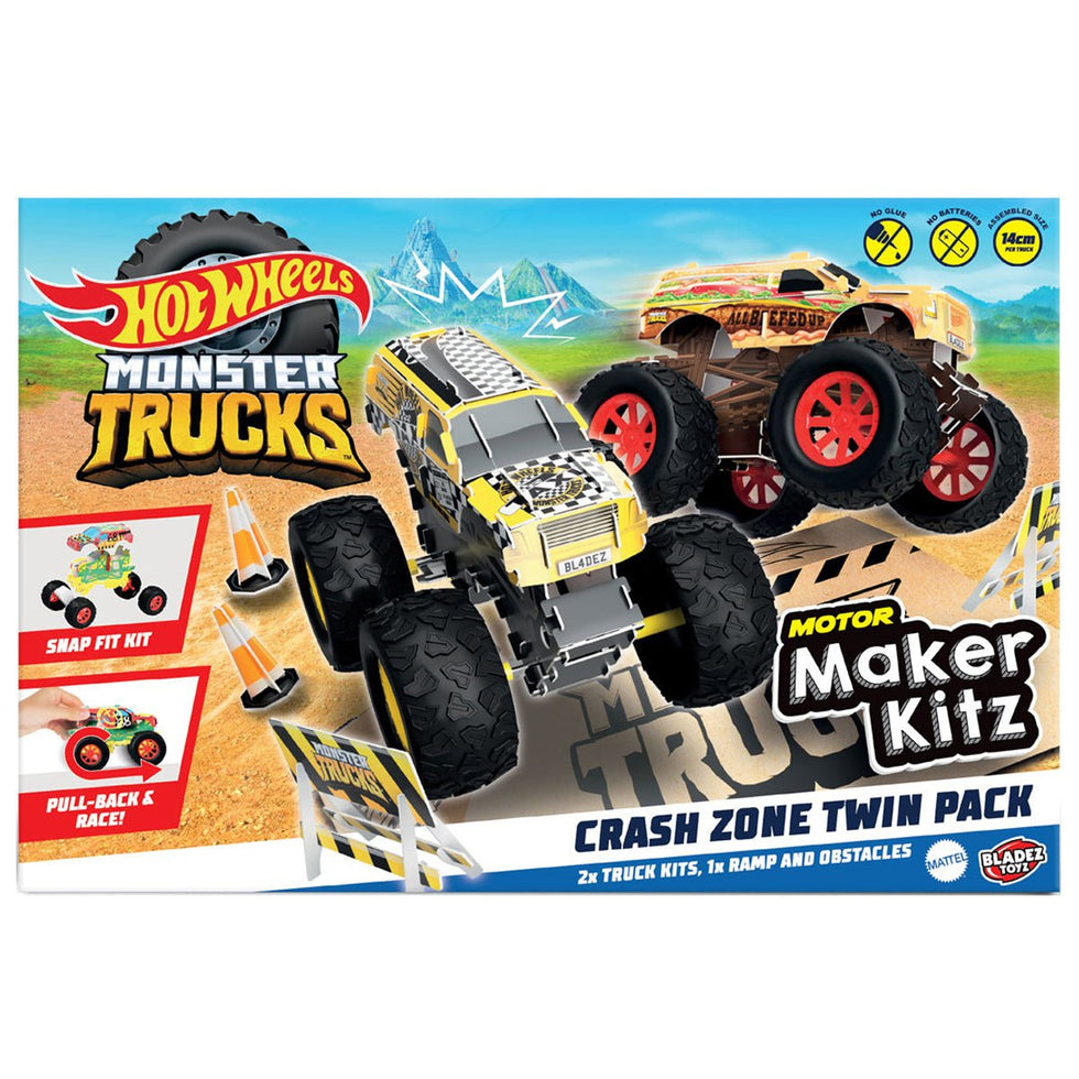 Hot Wheels Monster Trucks Crash Zone Twin Pack – Mastermind Toys