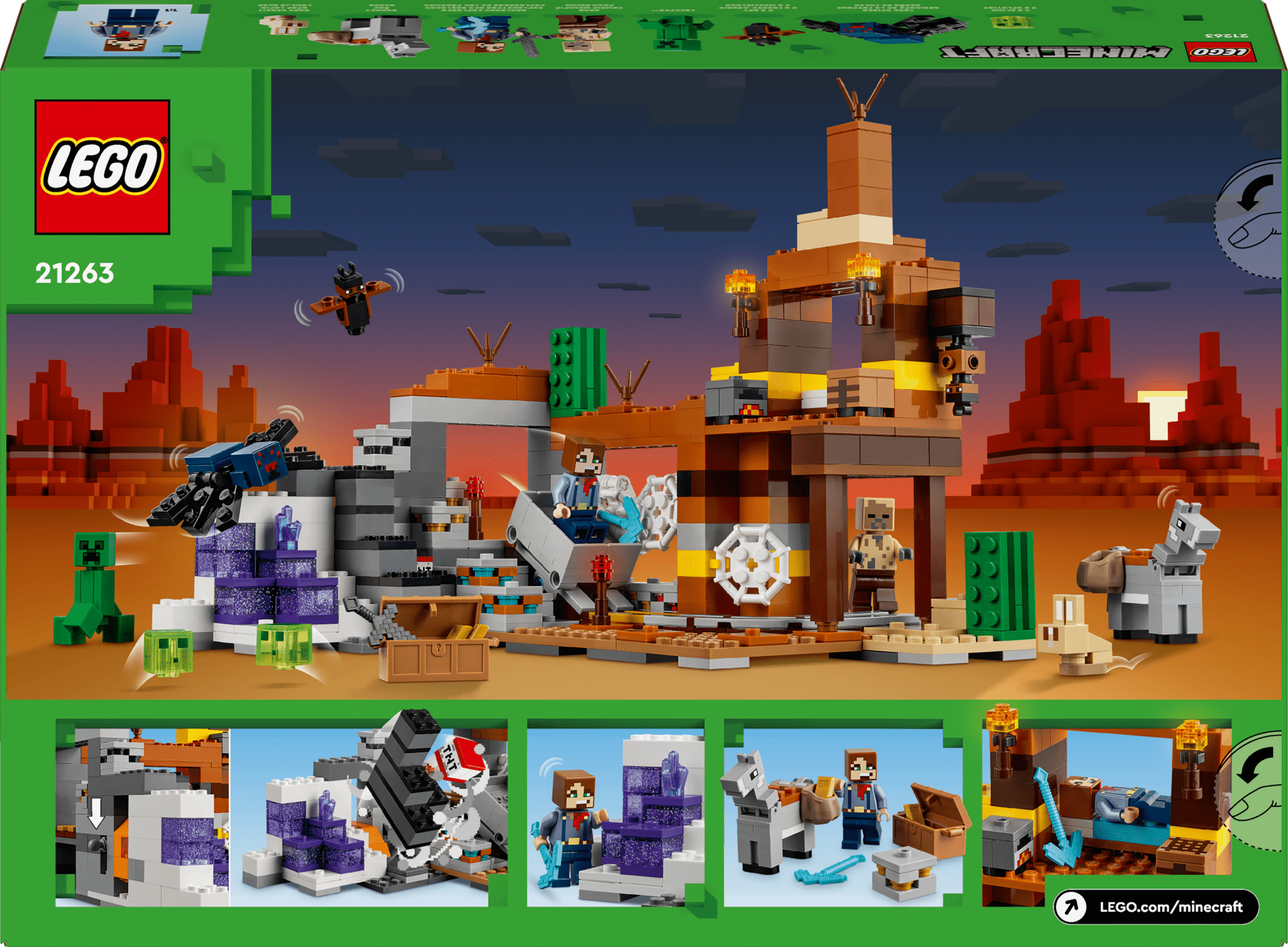 Badlands Minecraft LEGO Minecraft 21263 The Badlands Mineshaft Video