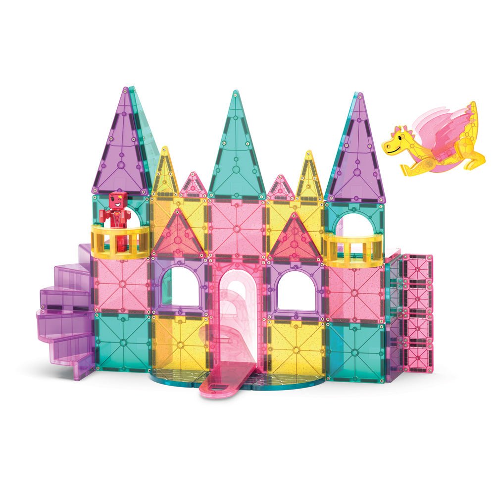 MAGNA-TILES® Castle DLX 48-Piece Magnetic Construction Set, The ...