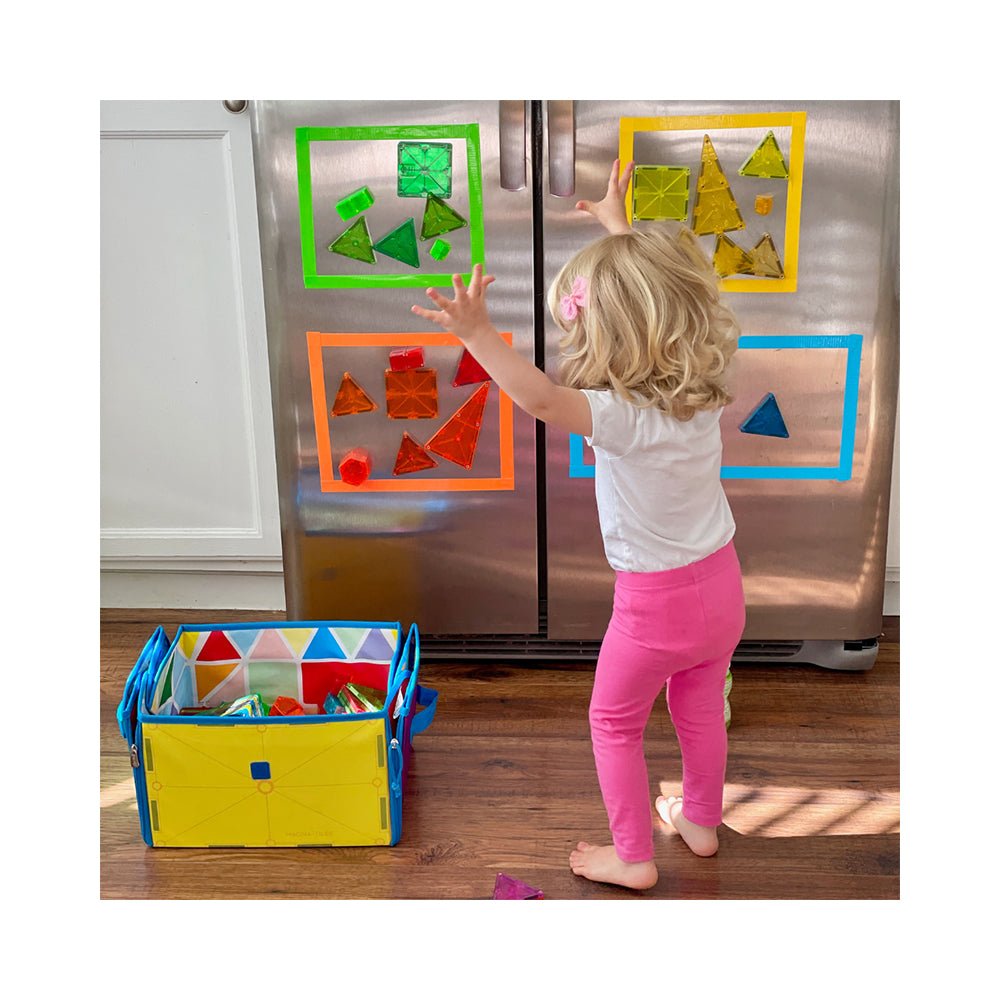 Kinetic Sand MAGNA-TILES Classic 100-Piece Magnetic Construction Set ...