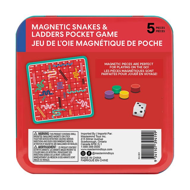 Magnetic Snakes & Ladders Pocket Game - Mastermind Toys