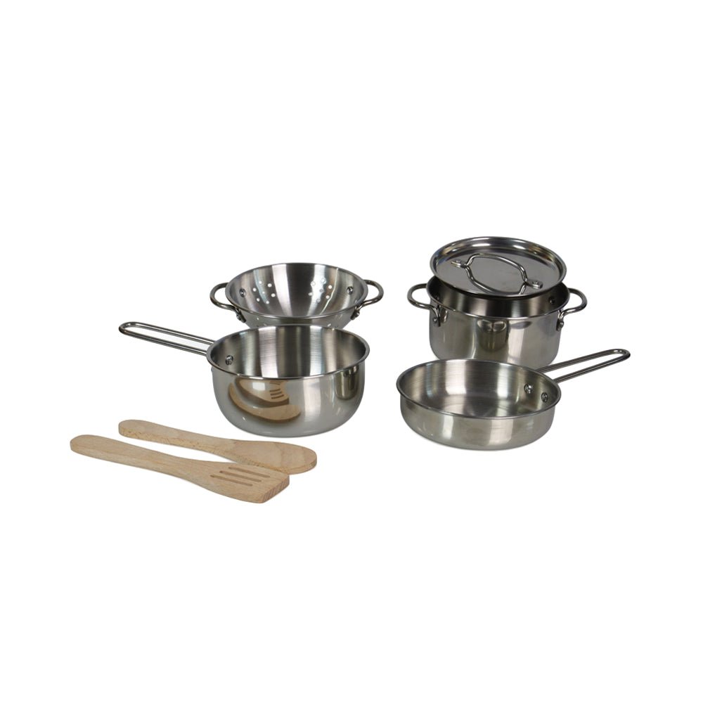 Mastermind Toys Stainless Steel Junior Chef Cookware Set 8 Pieces