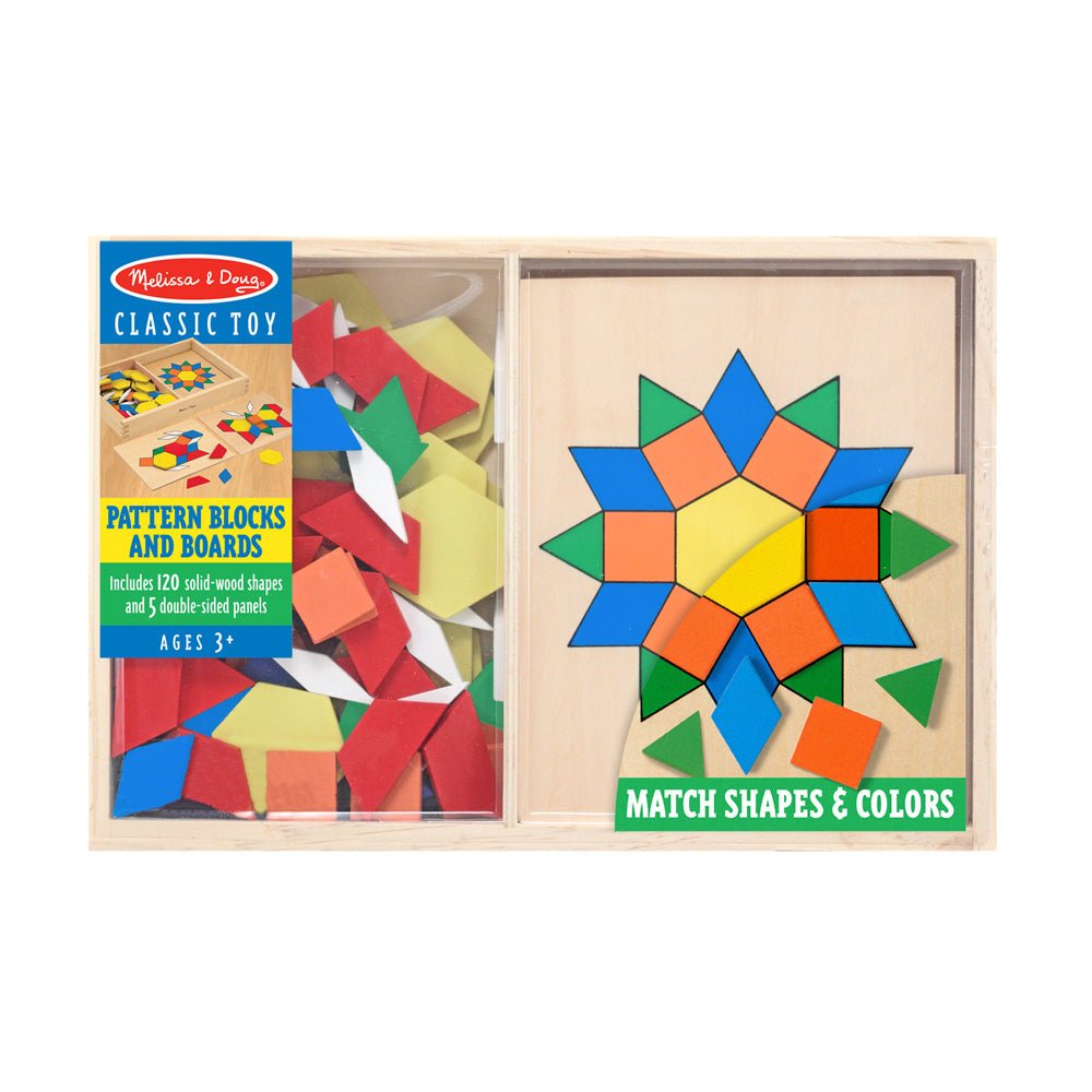 Melissa & Doug Pattern Blocks and Boards – Mastermind Toys