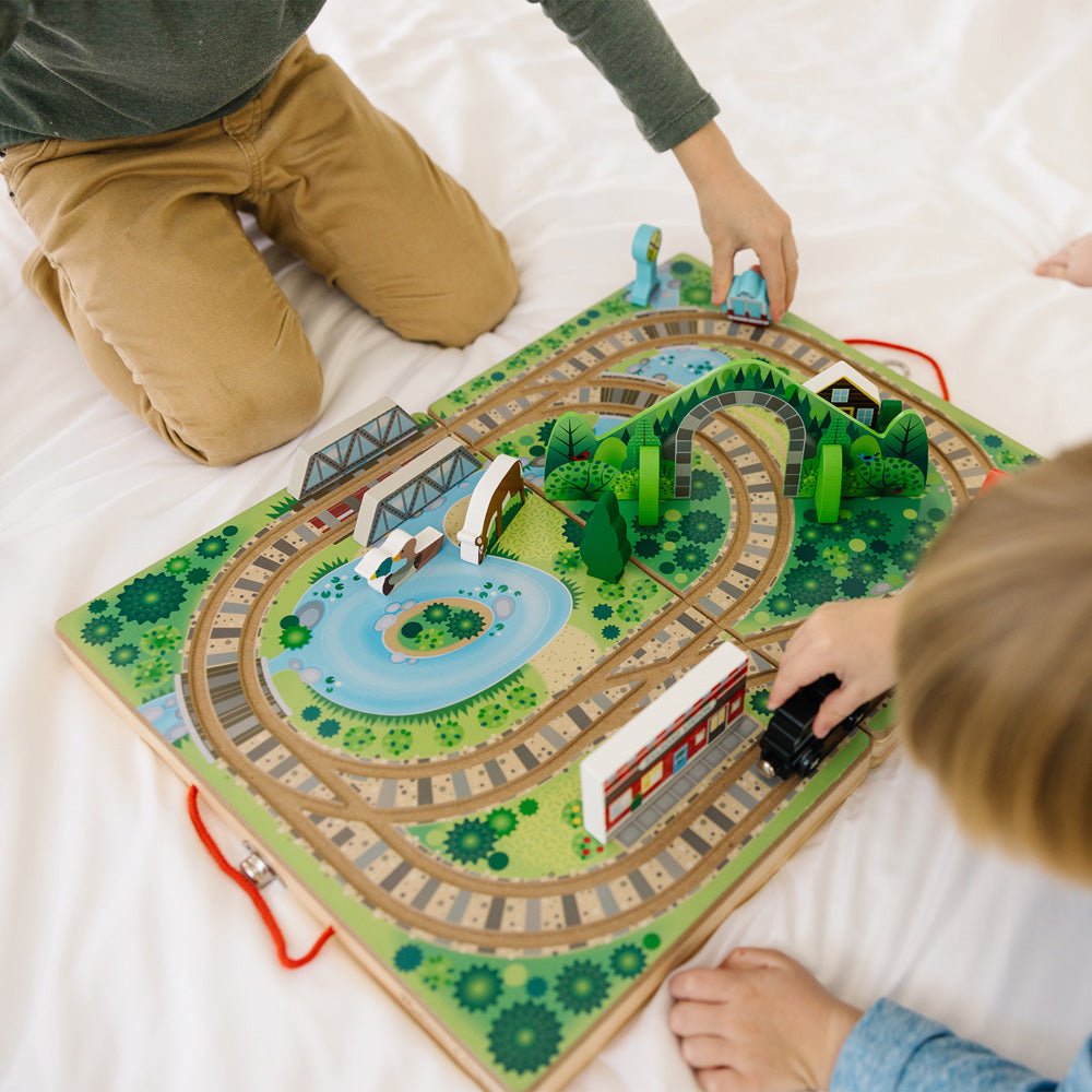 Melissa & Doug Take-Along Railroad - Mastermind Toys