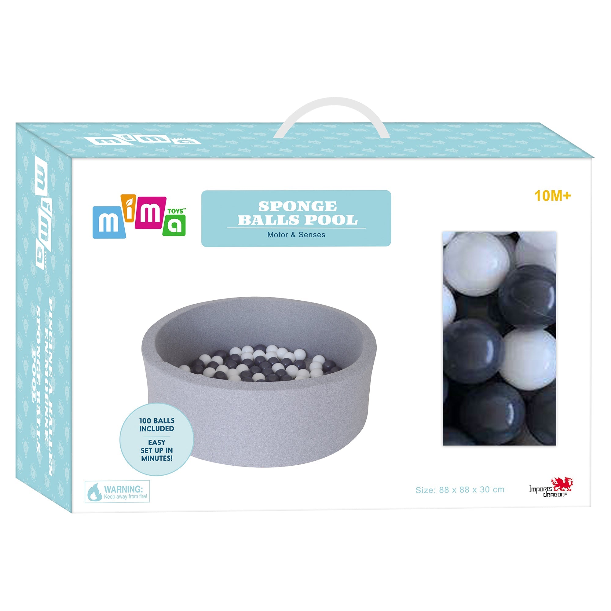 MIMA-Sponge Ball Pit with 100 Balls – Mastermind Toys