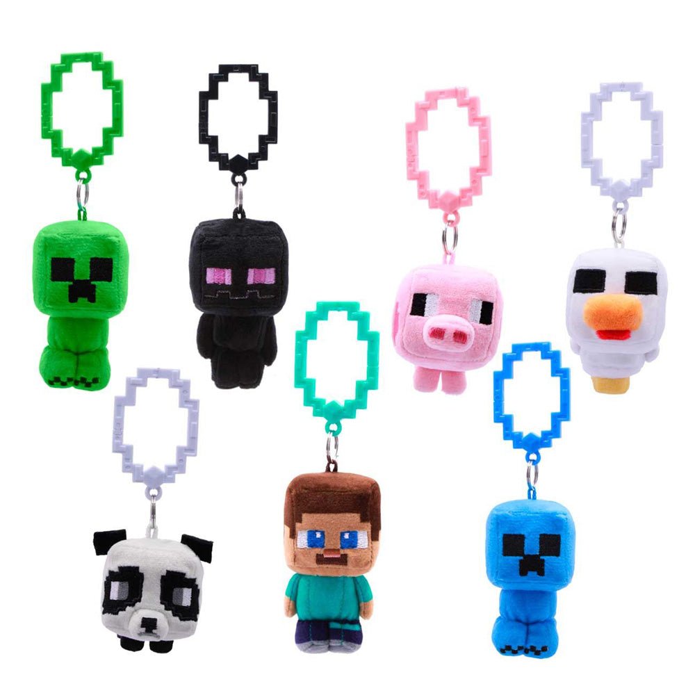 Minecraft-4" Plush Backpack Hangers - Mastermind Toys