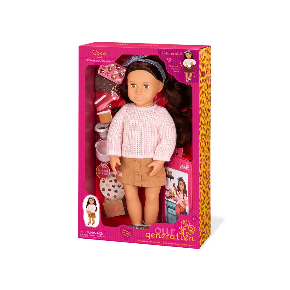 Our Generation Coco 18" Deluxe Doll with Book – Mastermind Toys