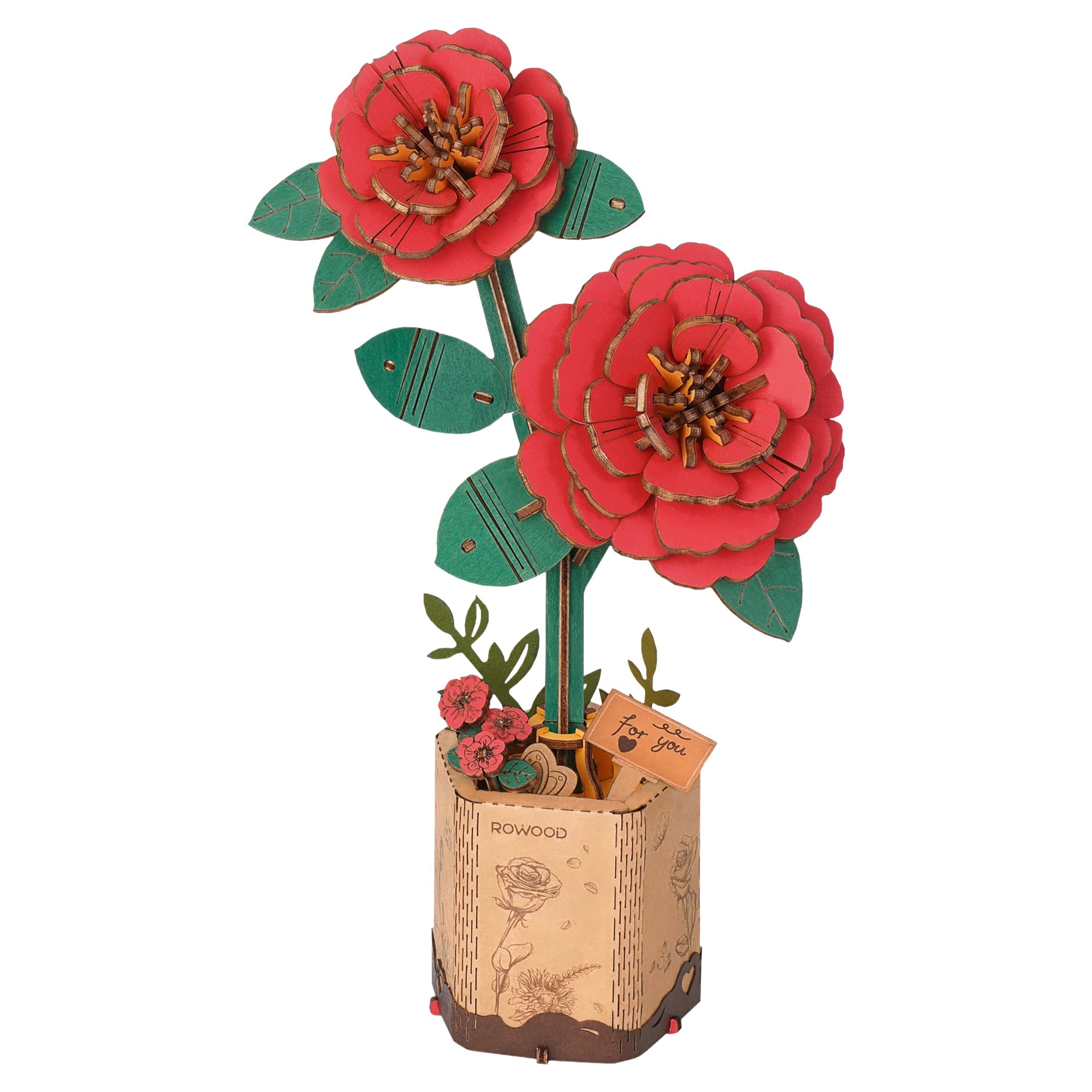 Rowood Red Camellia Model Kit – Mastermind Toys