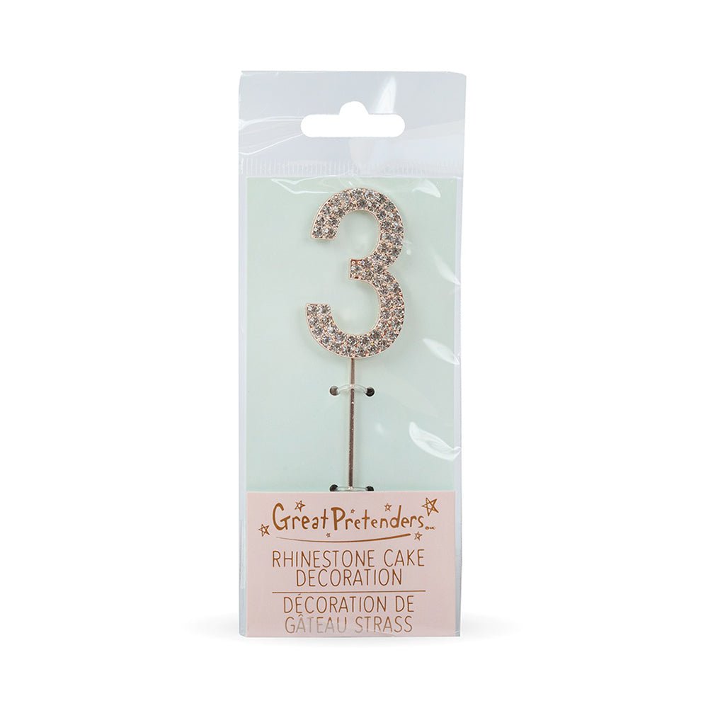 Rhinestone Cake Topper Number 3 – Mastermind Toys