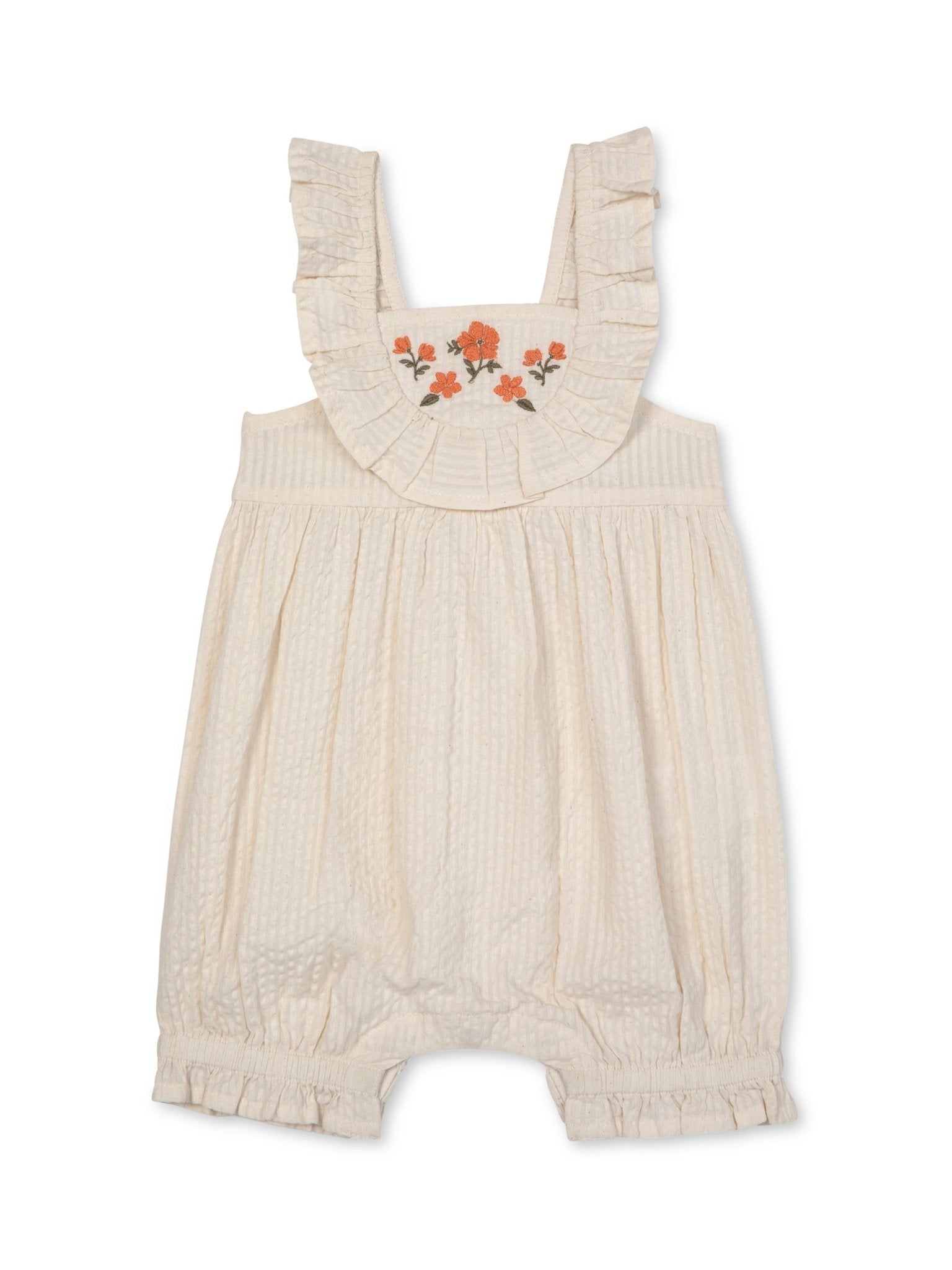 Rise Little Earthling Ruffled Strap Romper – Mastermind Toys