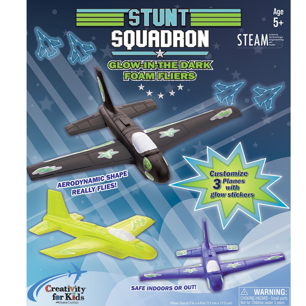Stunt Squadron™ Glow-in-the-Dark Foam Fliers – Mastermind Toys