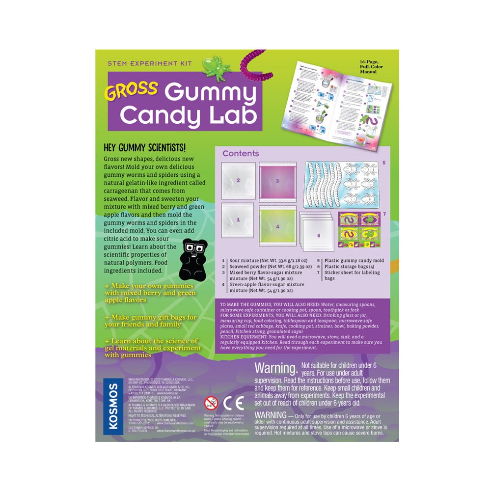 Tasty Labs Gross Gummy Worms and Spiders Candy Lab - Mastermind Toys