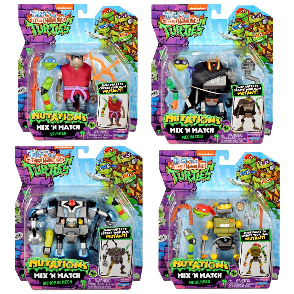 Teenage Mutant Ninja Turtles Mix N Match Robots#1 4-Pack – Mastermind Toys