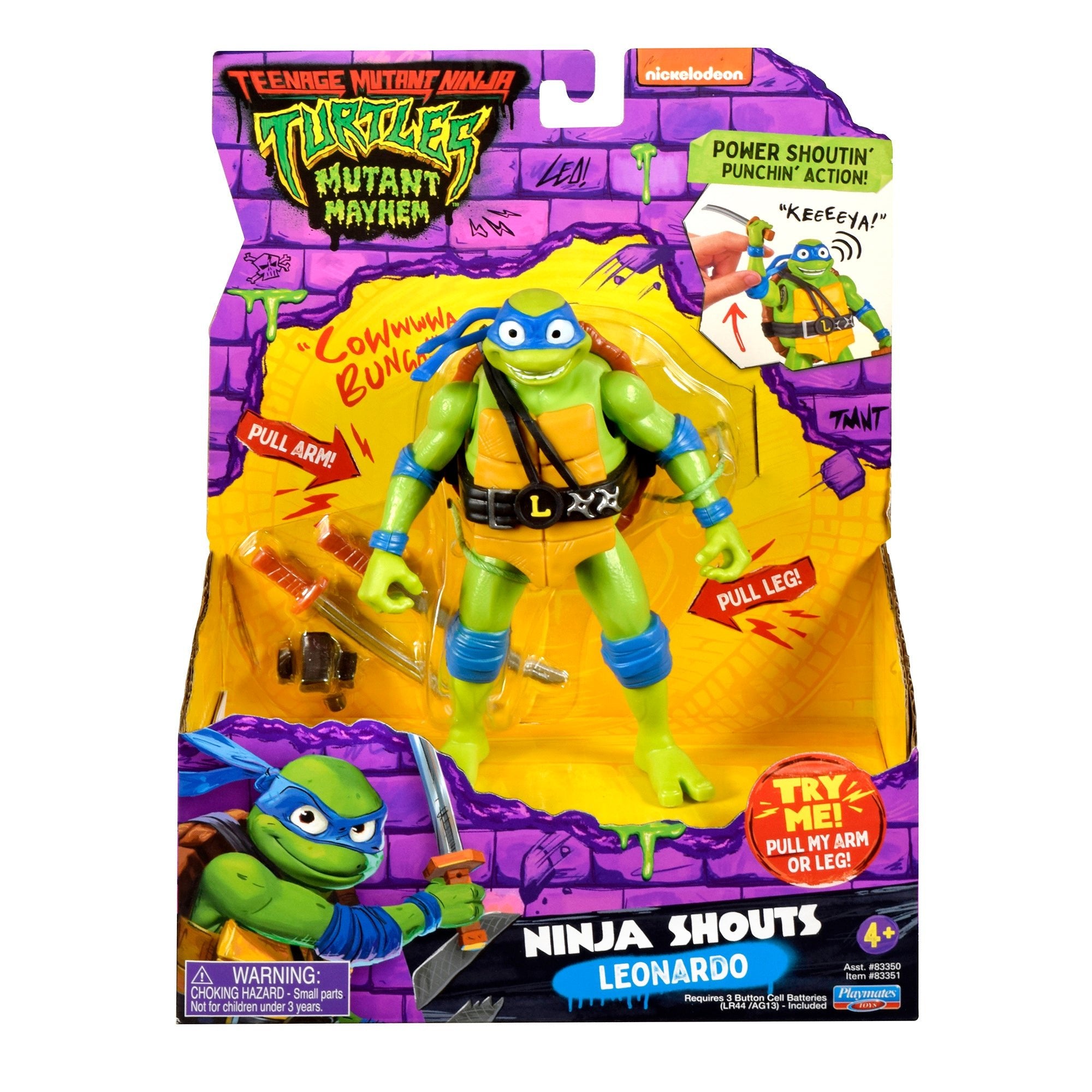 Teenage Mutant Ninja Turtles Movie Deluxe Figure - Ninja Shouts Leonar ...