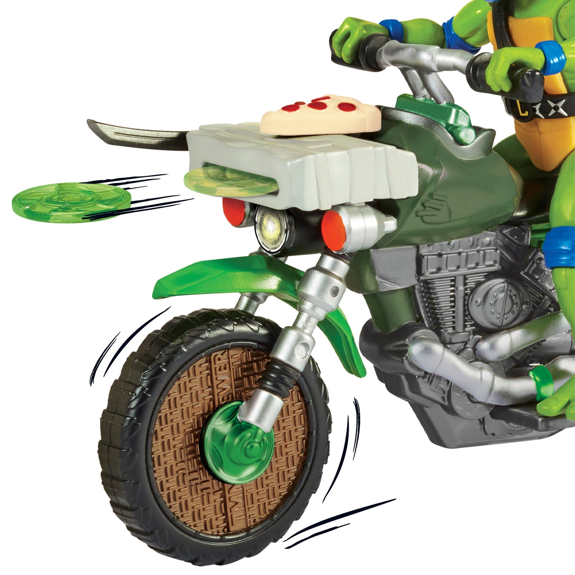 Teenage Mutant Ninja Turtles Movie Vehicle - Drive N Kick Cycle with F ...