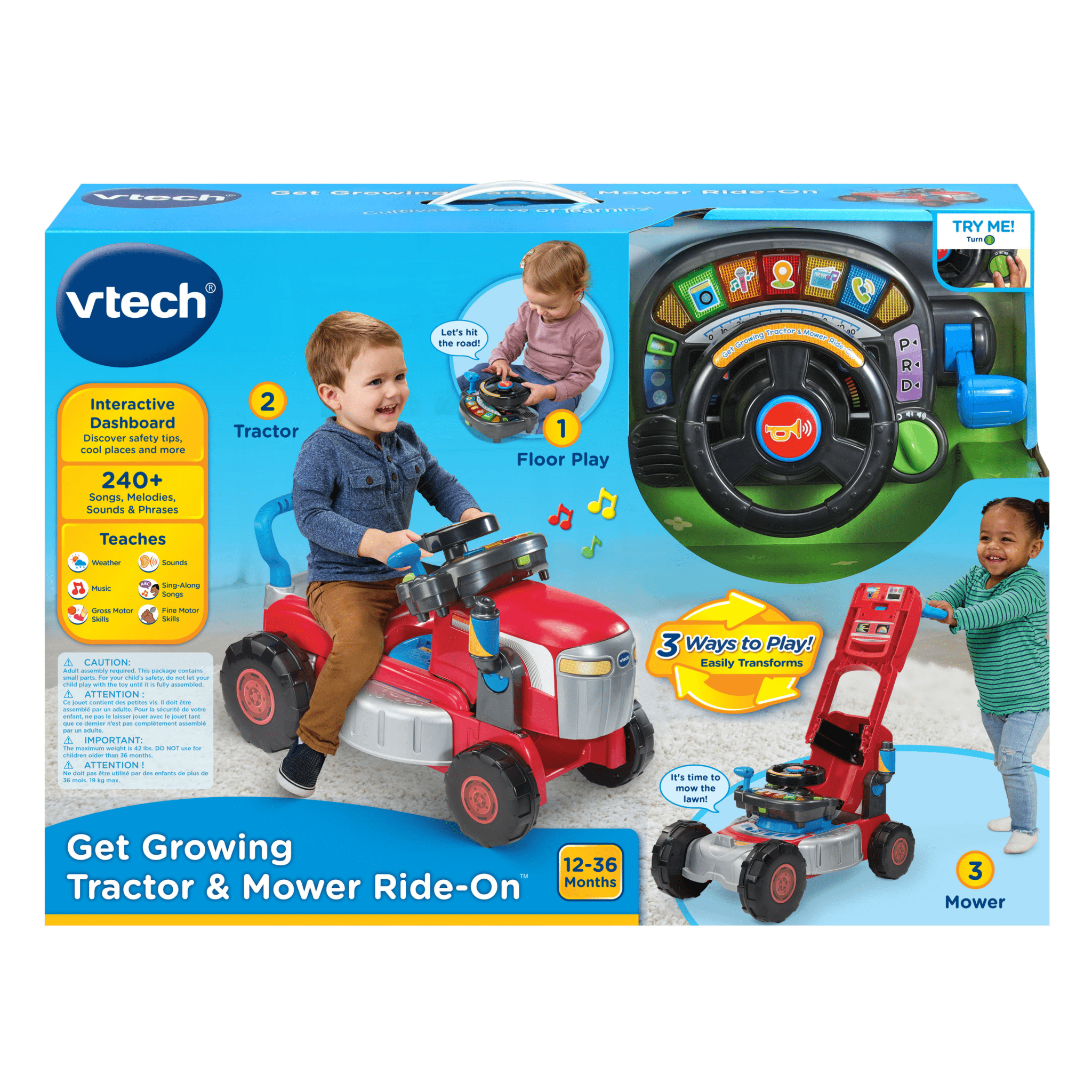 VTech Get Growing Tractor & Mower Ride-On – Mastermind Toys